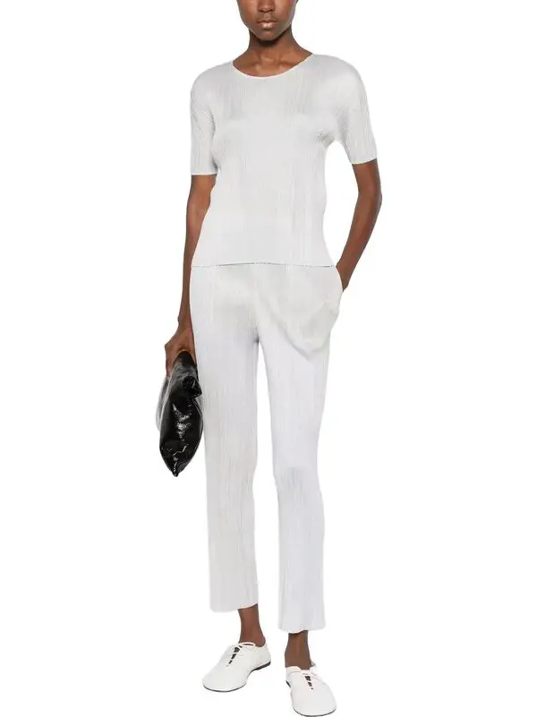 Issey Miyake Elasticated-waistband Trousers - Grey
