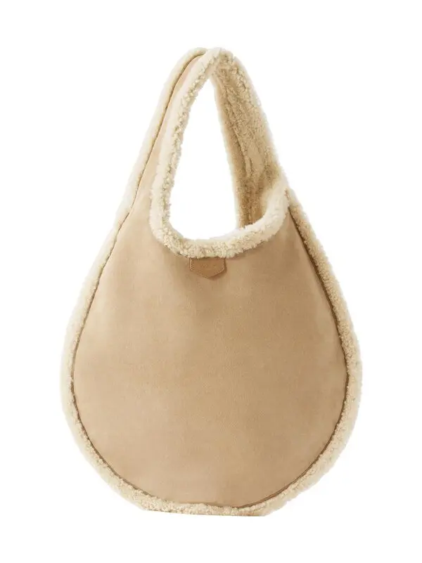 Alaïa One Piece Medium Merino Shearling Shoulder Bag - Brown