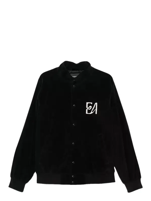 Emporio Armani Corduroy Logo-patch Jacket - Black