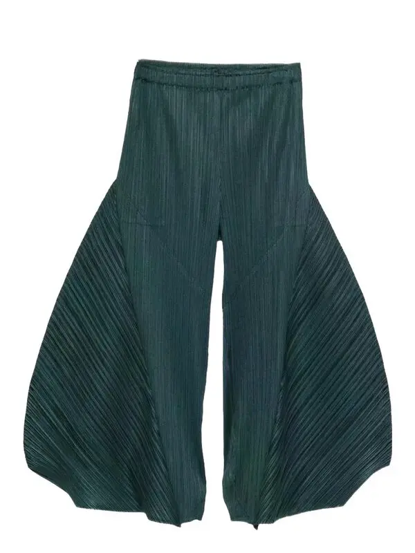 Issey Miyake Pleated Trousers - Green