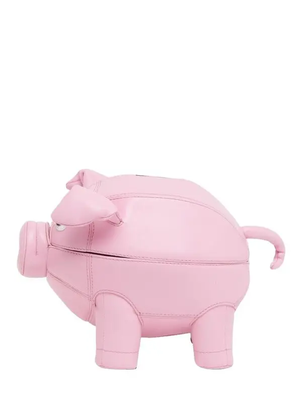 Moschino Pig Collector Clutch - Pink