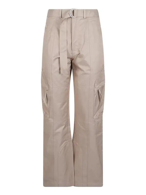 THE FRANKIE SHOP Cotton Cargo Pants With Oversized Utility Pockets - Camel