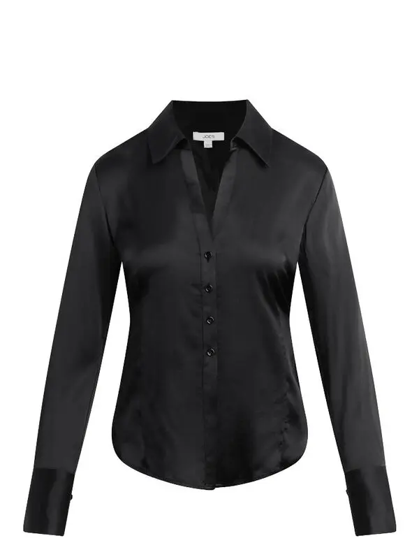 Joe's Jeans The Cora Satin Slim-fit Shirt - Black