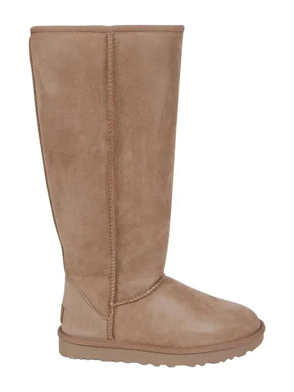 UGG W Classic Ultra Tall Shearling-look Boots - Chestnut