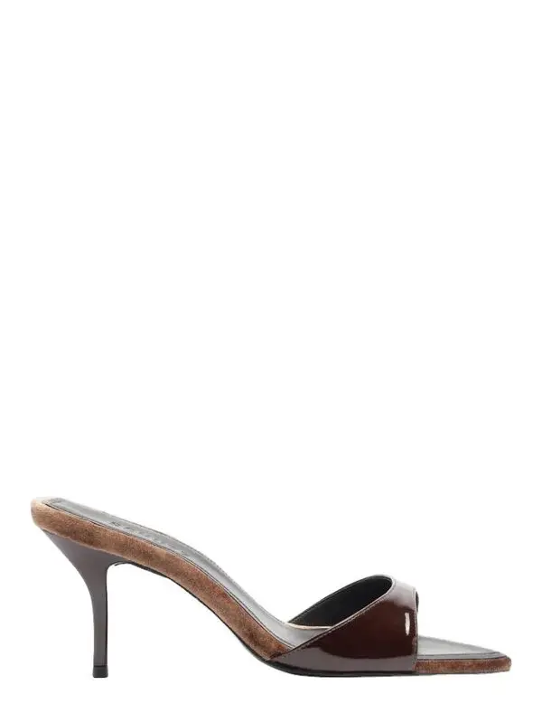 Schutz Elodie 75mm Patent Leather Slip-on Sandals - Maplewood
