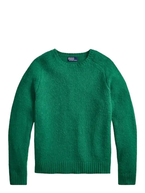 Polo Ralph Lauren Elbow-patch Crew-neck Sweater - Green Basil