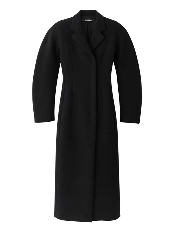 Jacquemus The Curvo Long Sleeved Coat - Black