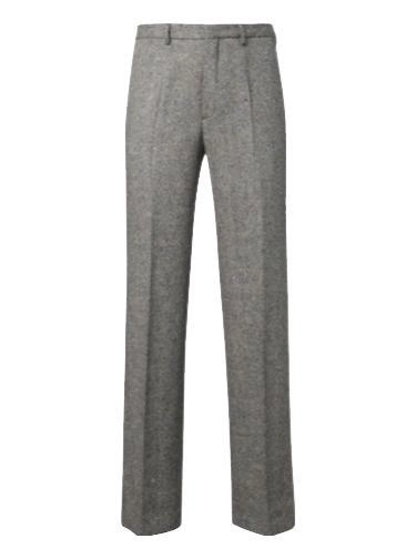 Dries Van Noten Straight-leg Wool Trousers - Gray