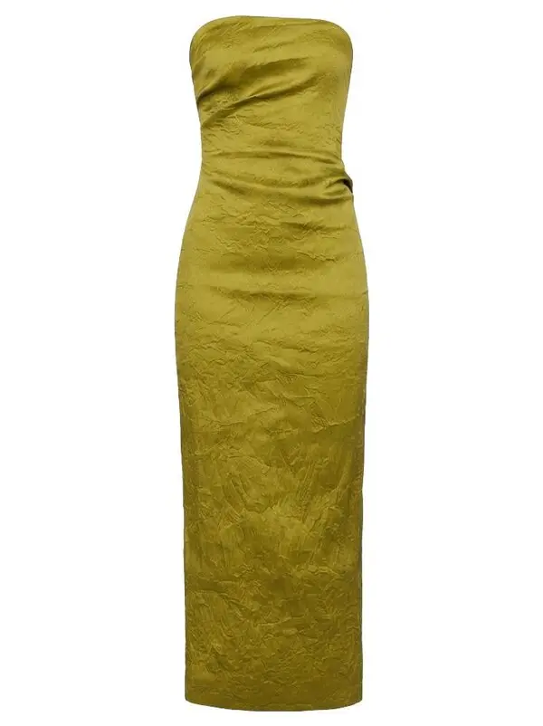 Tove Pleated Sleeveless Dress - Brown