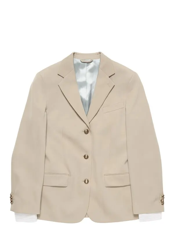 Acne Studios Layered Wool Suit Jacket - Brown