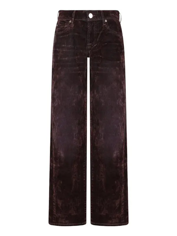 7 For All Mankind Low Straight-leg Jeans - Black