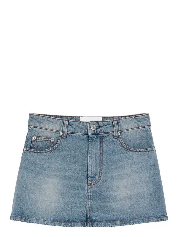 AMI Paris Mini Cotton Skirt - Blue