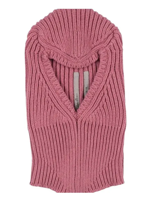 Rick Owens Lightweight Knit Hood - Pink