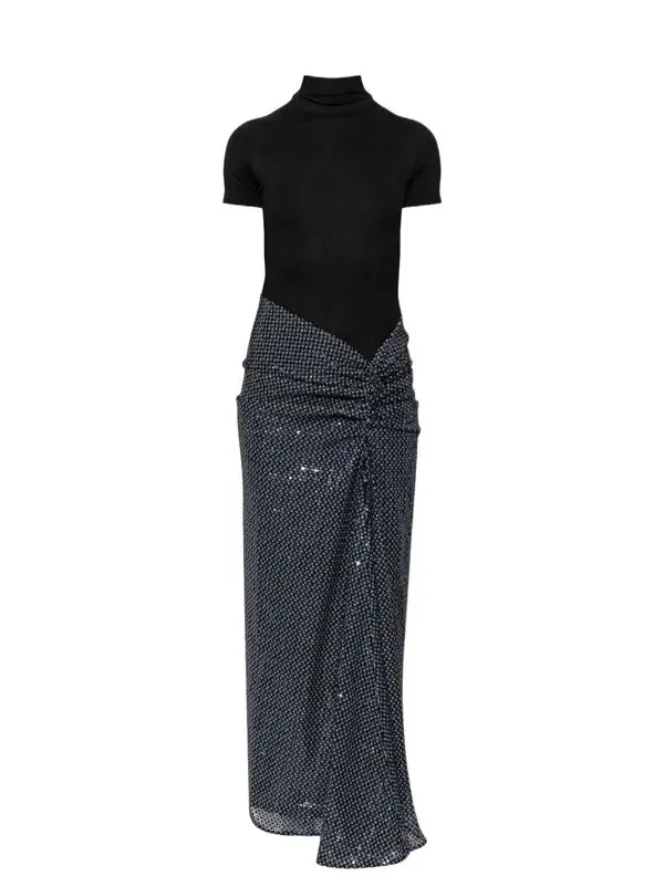 Christopher Esber Draped Sequin Maxi Dress - Black