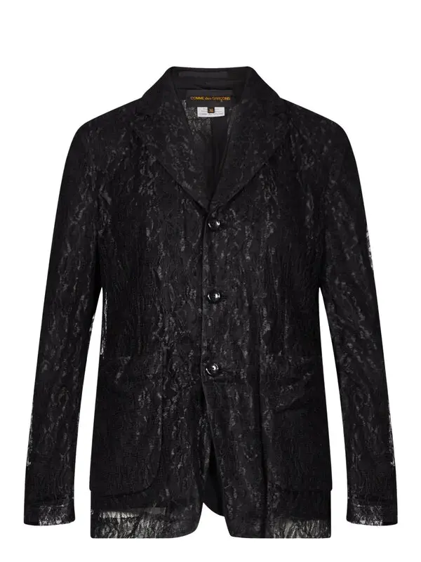 Comme Des Garçons Translucent Casual Jacket - Black