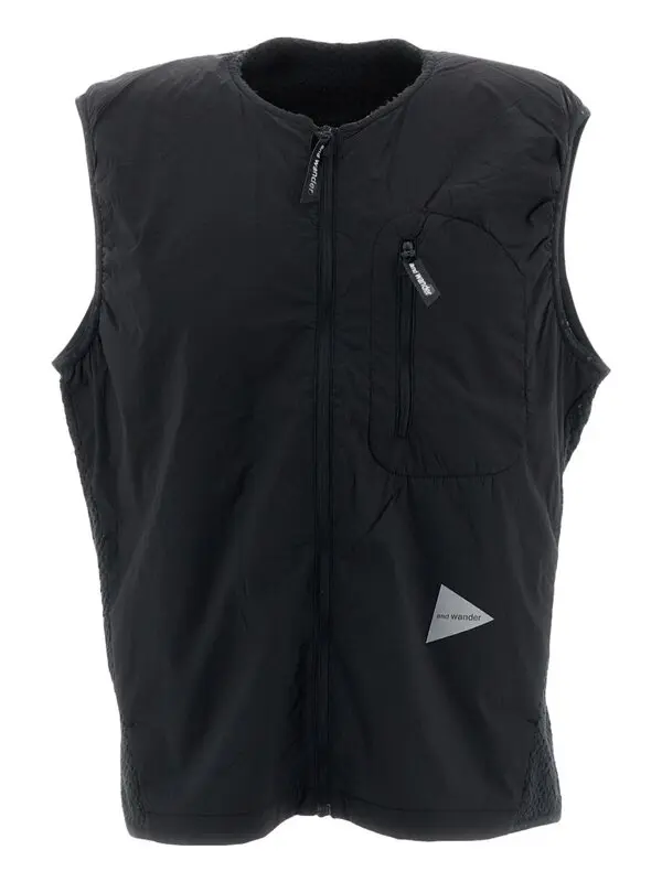 AND WANDER Air Fleece Vest - Black