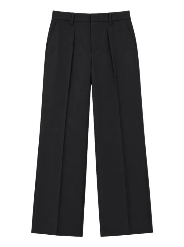 N.21 Pleated Wide-leg Trousers - Black