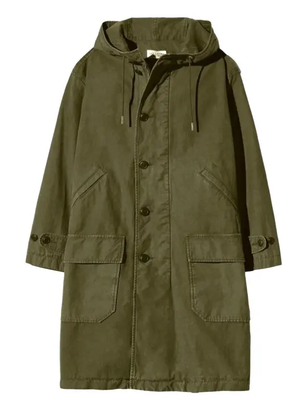 NILI LOTAN Hooded Multi-pocket Long Parka - Deep Laurel