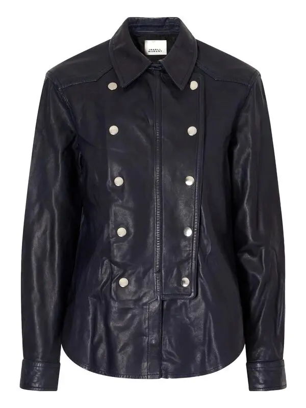 Isabel Marant Étoile Valdy Leather Shirt - Black