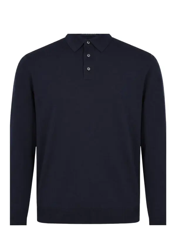 Kiton Long-sleeve Polo Shirt - Blue