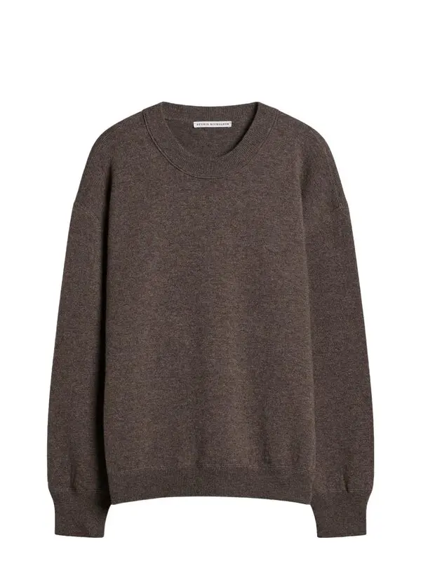 Studio Nicholson Crew-neck Long-sleeve Knit Top - Mouse