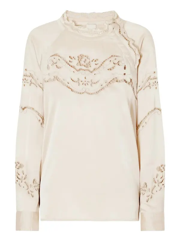 Isabel Marant Étoile Enelia Silk Blouse - White