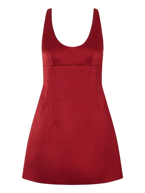 EMILIA WICKSTEAD Darted Duchess-satin Mini Dress - Red