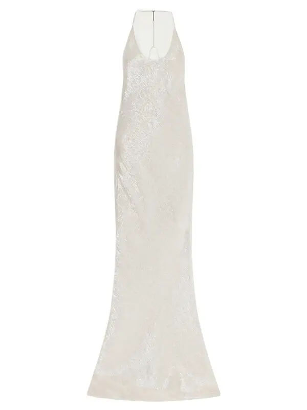 TOM FORD Metallic Lamé Maxi Dress - White