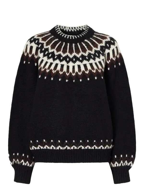 DÔEN Minimal Patterned Sweater - Black