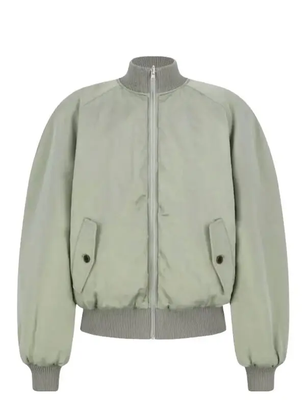 AMOMENTO Long-sleeved Cropped Jacket - Khaki
