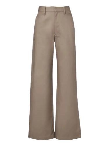 LEMAIRE Cotton Twill Wide-leg Pants - Brown