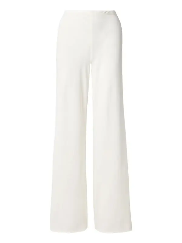 Staud Crepe Wide-leg Pants - White