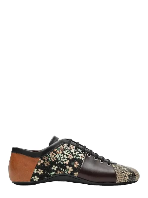 Dries Van Noten Printed Lace-up Shoes - Black