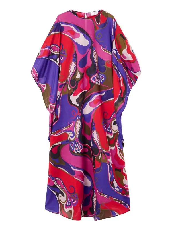 Emilio Pucci Printed Cotton-voile Kaftan - Pink