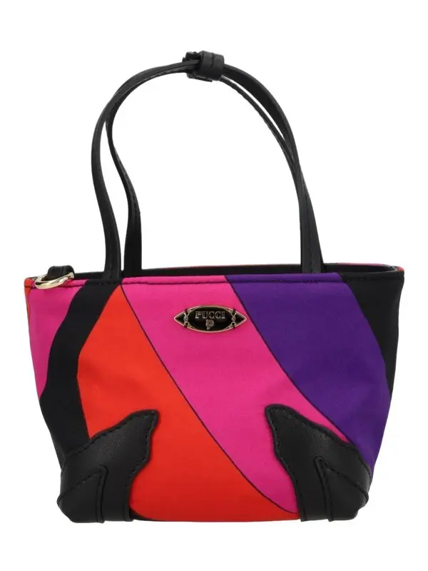 Emilio Pucci Palio Mini Patterned Tote Bag - Black