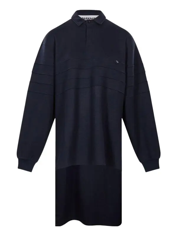 DARKPARK Asymmetric Long-sleeved Polo Shirt - Navy