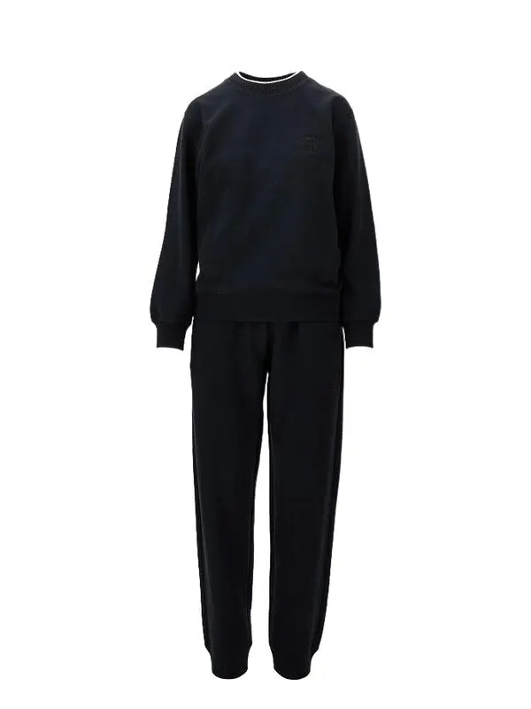 Emporio Armani Logo-embroidered Tracksuit - Black