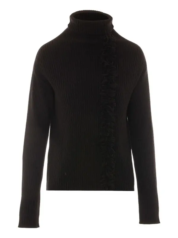 UMA WANG Long-sleeved, High-neck Sweater - Black