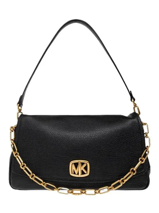 Michael Kors Bryant Large Textured-leather Convertible Shoulder Bag - Black