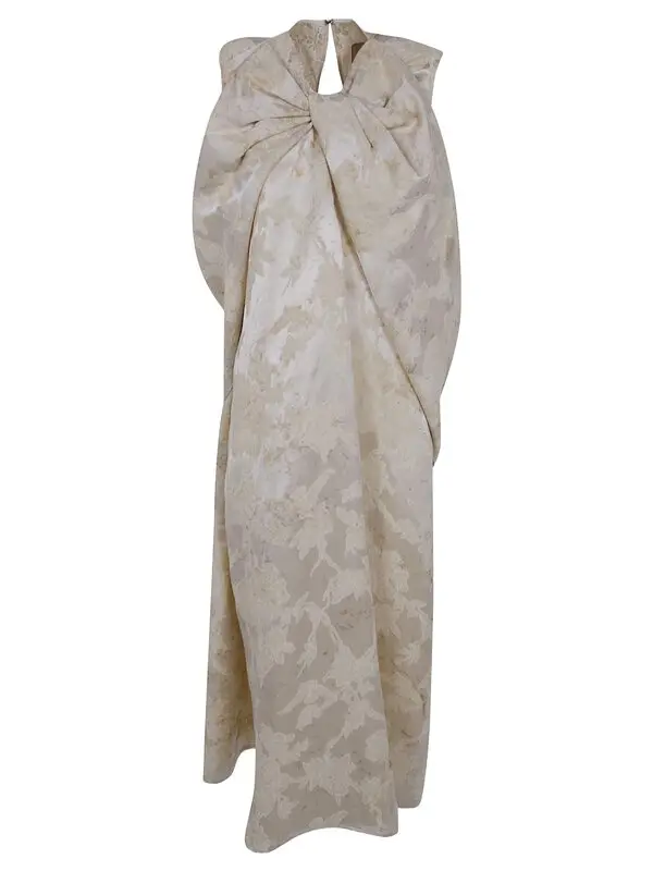 UMA WANG Floral-appliqué Dress - Gray
