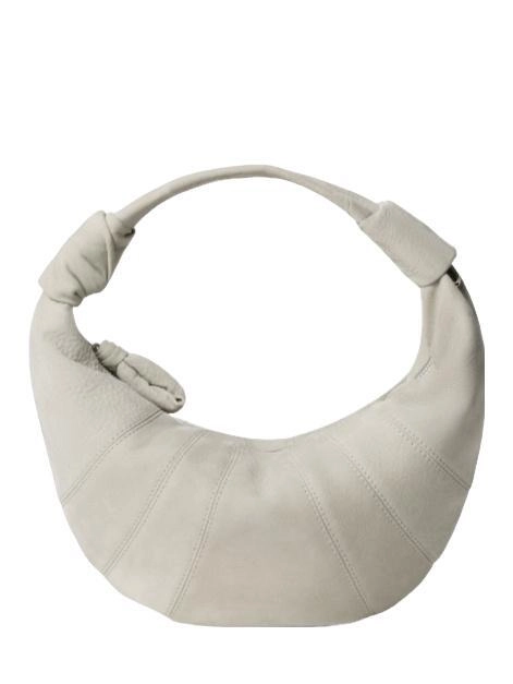 LEMAIRE Mini Fortune Croissant Bag In Alpaca Nubuck - Soft Sage