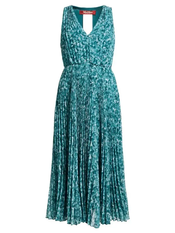 Max Mara Pleated Dress - Green