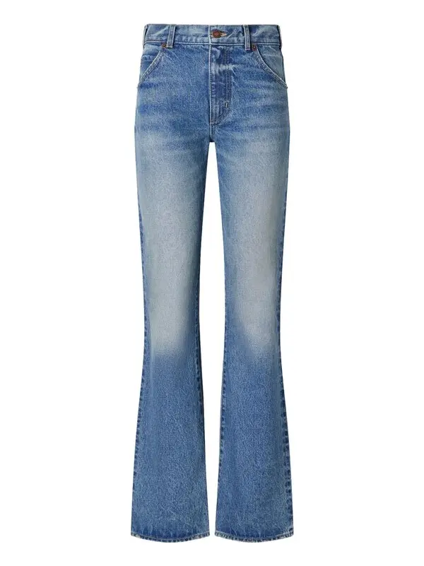 NILI LOTAN Joan Mid-rise Straight-leg Jeans - Blue