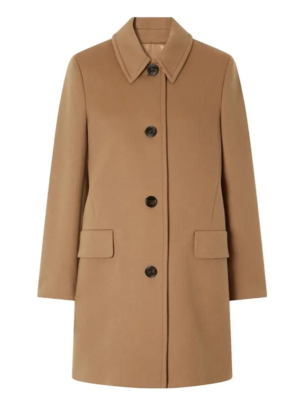 Burberry Gosford Wool And Cashmere-blend Felt Coat - Brown