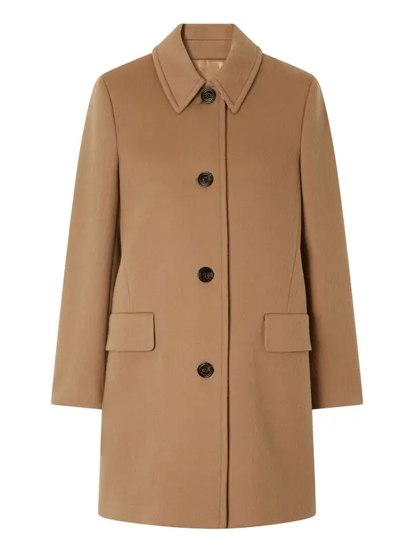 Burberry Gosford Wool And Cashmere-blend Felt Coat - Camel