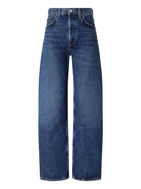AGOLDE Arc Mid-rise Wide-leg Jeans - Blue