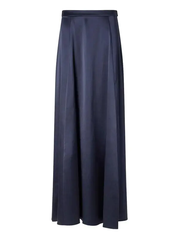 TWP Silk-satin Maxi Skirt - Blue