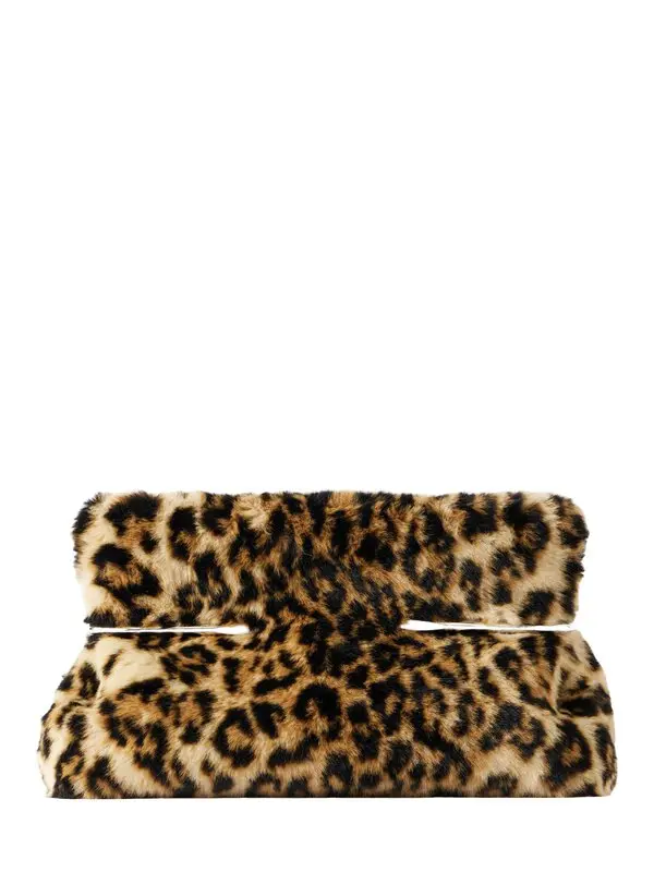 Givenchy Pinch Leopard-print Shearling Clutch - Leopard Print