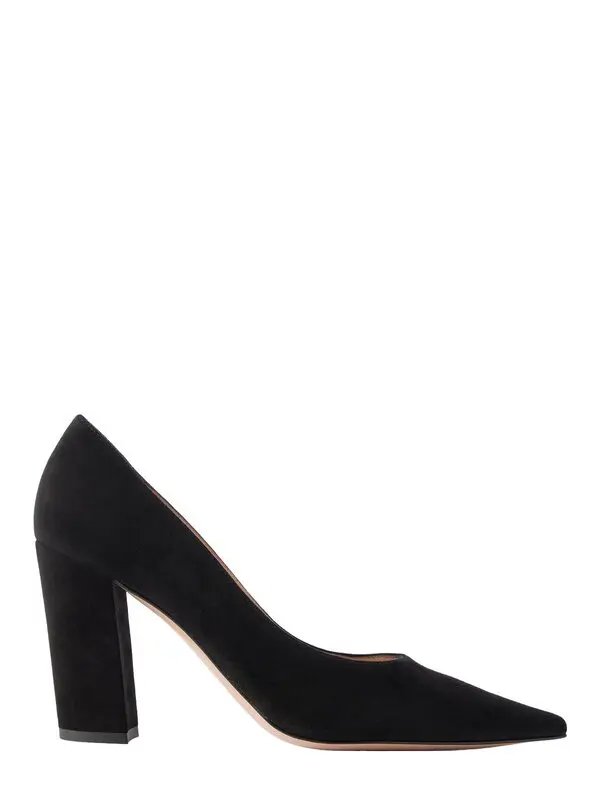 GIANVITO ROSSI Piper 85 Suede Pumps - Black