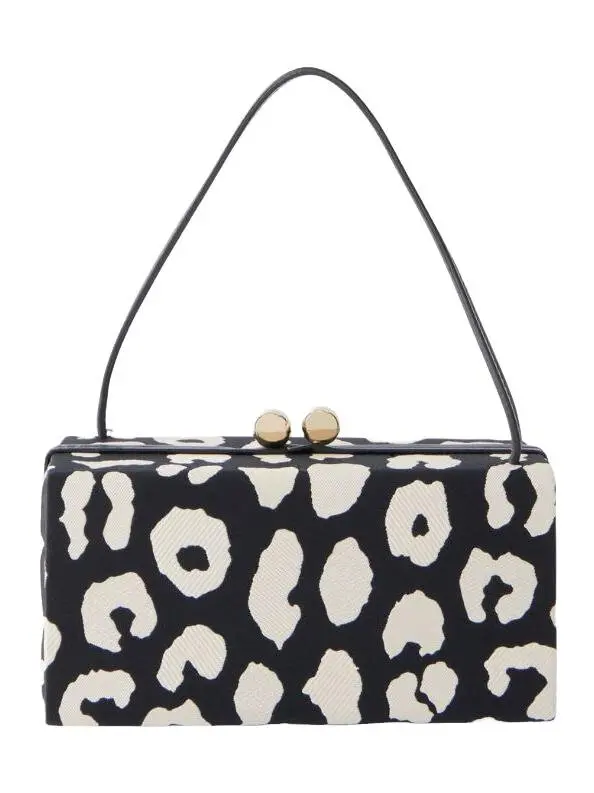 Carolina Herrera Mimi Leoapard-patterned Mini Jacquard Top Handle Bag - Animal Print
